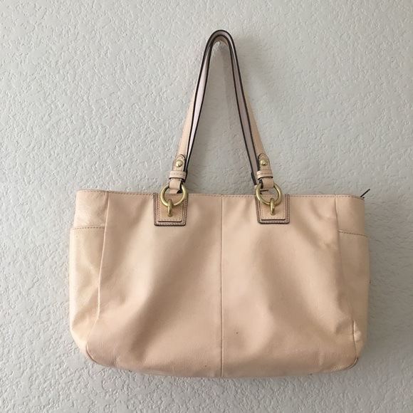 Coach | Bags | Coach F7127 Inlaid C Patent Leather Tote Bag | Poshmark